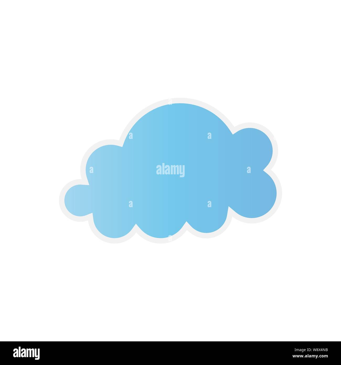 clouds. Blue sky with different cloud shapes. Cute summer cloudscape ...