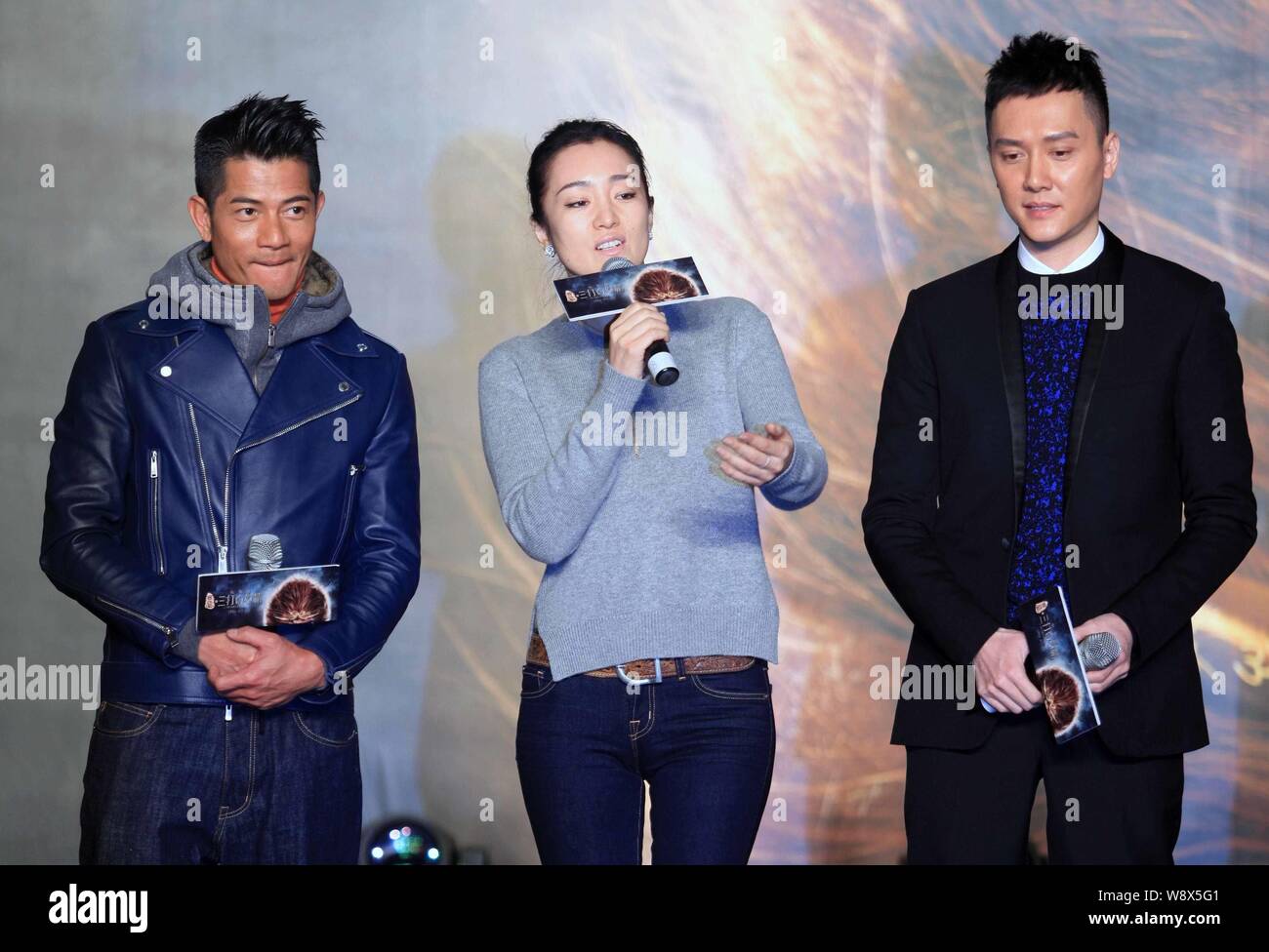 (From left) Hong Kong singer and actor Aaron Kwok, Chinese actress Gong ...