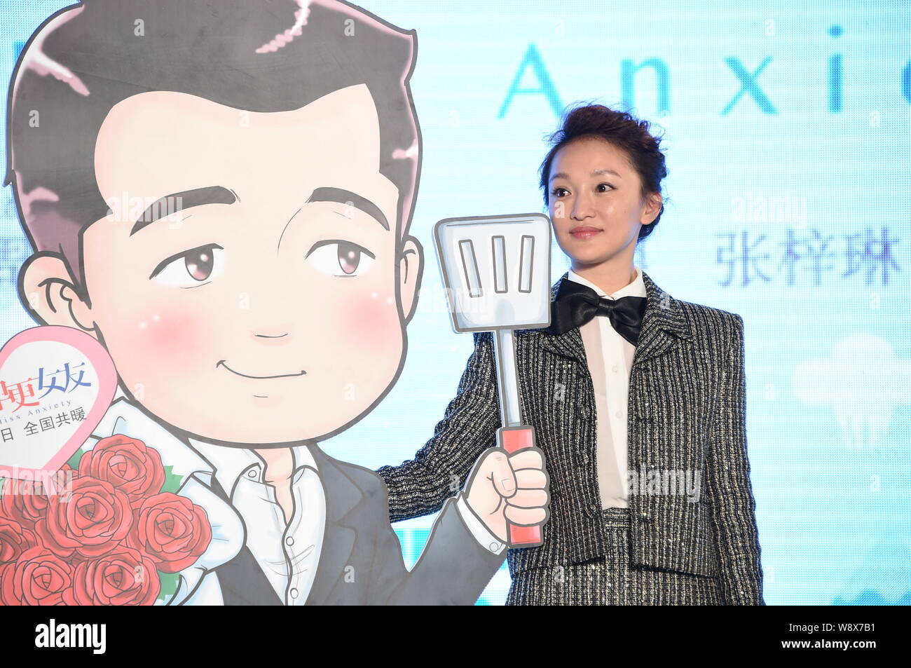 Chinese actress Zhou Xun poses during a press conference for her new ...