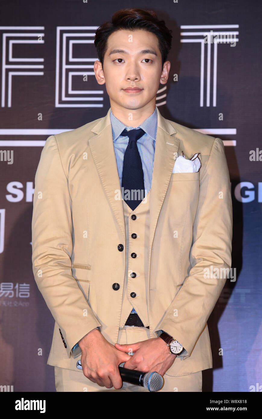 South Korean singer and actor Rain poses at a press conference for his ...