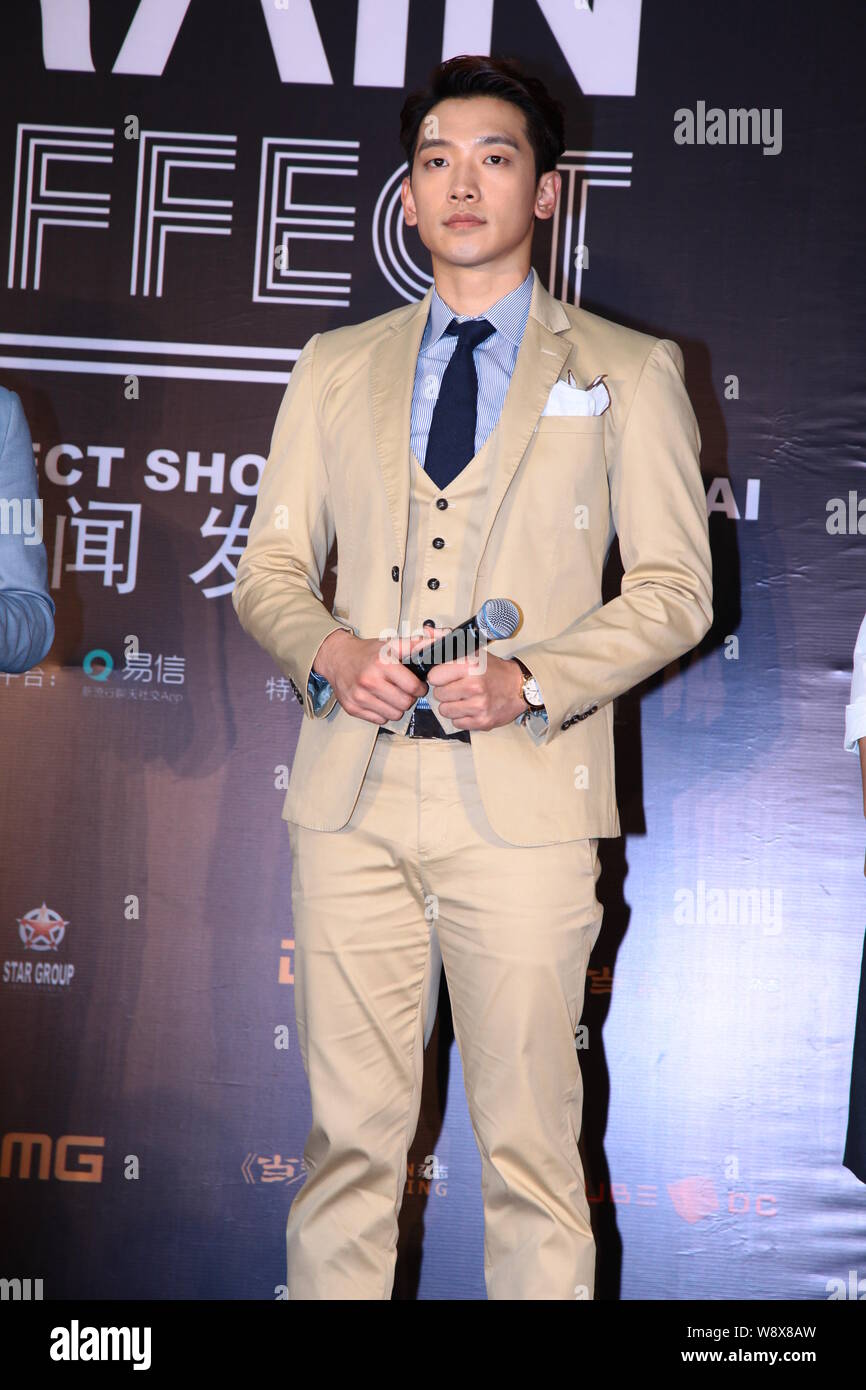 South Korean singer and actor Rain poses at a press conference for his ...