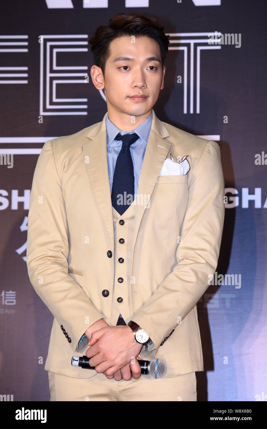 South Korean singer and actor Rain poses at a press conference for his ...