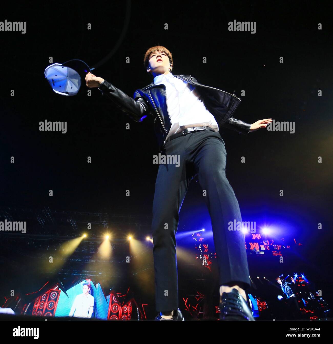 South Korean-Chinese K-pop boy group EXO performs at the concert of ...