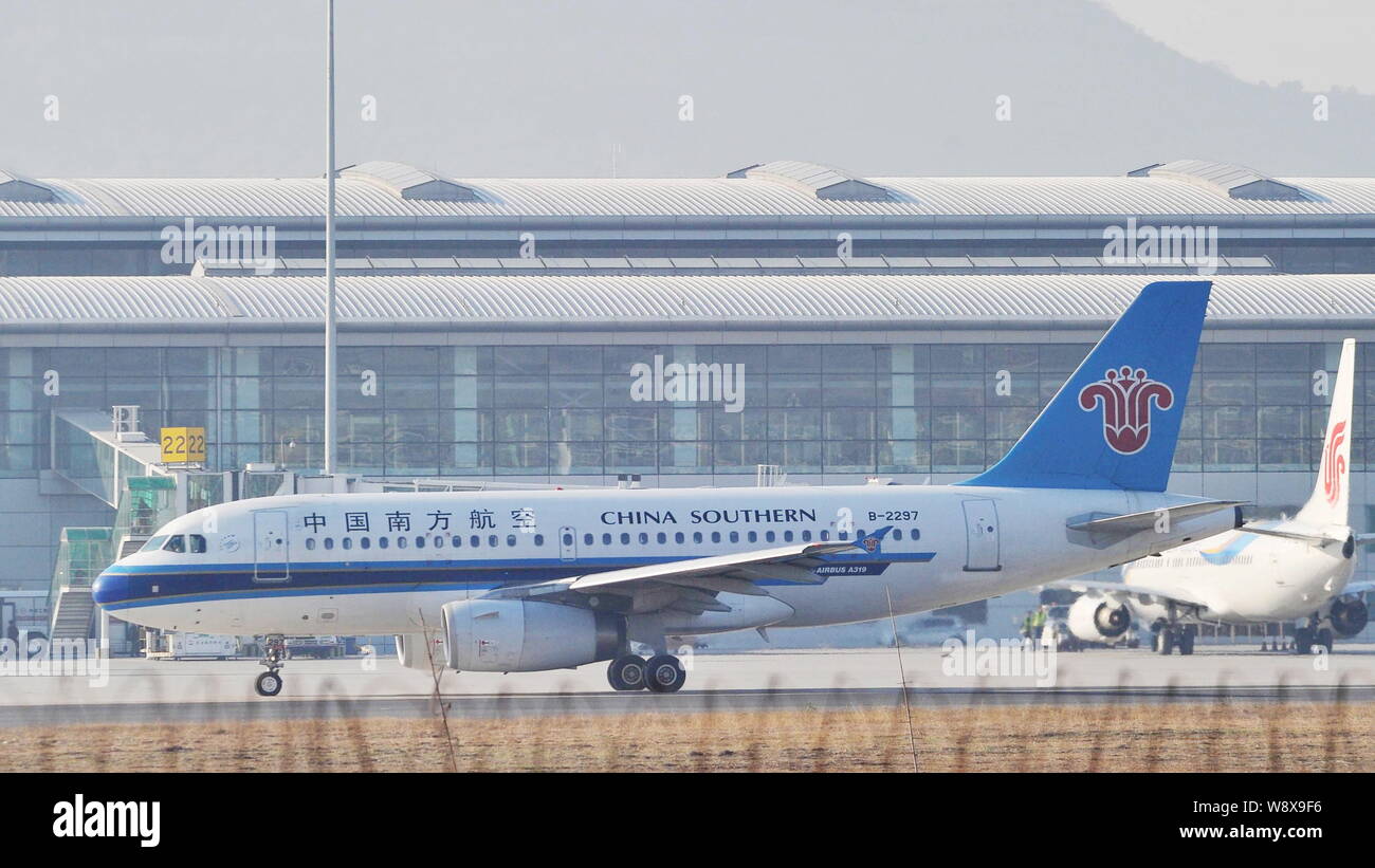 --FILE--An A319 Airbus plane of China Southern Airlines takes off at ...