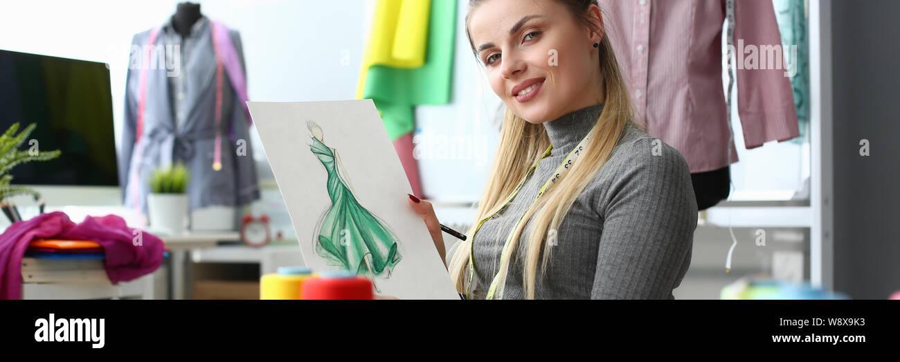 Creating Garment Clothes Design and Sewing Concept Stock Photo - Alamy