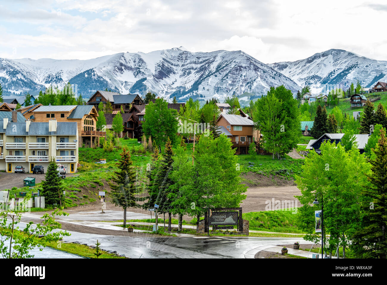 Mount Crested Butte, USA - June 21, 2019: Colorado village in summer ...