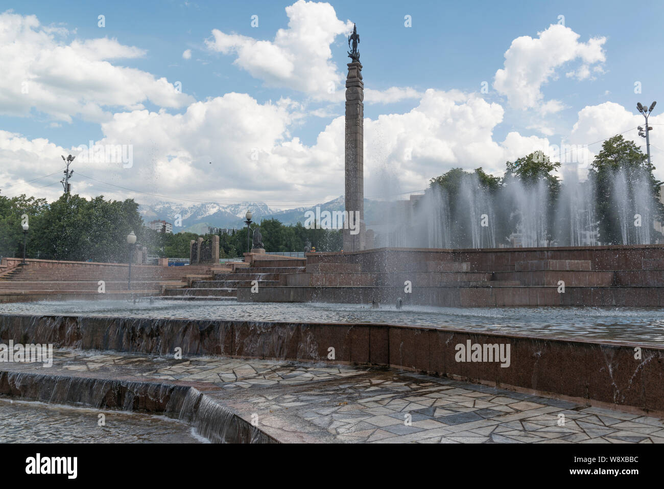 The Golden Warrior Monument in Almaty, Kazakhstan Stock Photo - Alamy