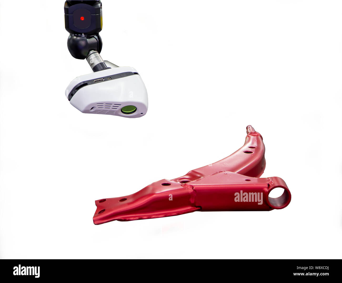 CMM laser scanner optical advanced inspection isolated on white ...