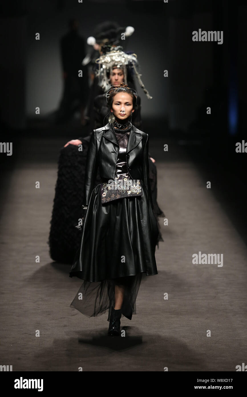 Models display new creations at the fashion show of Ji Cheng x sheme ...