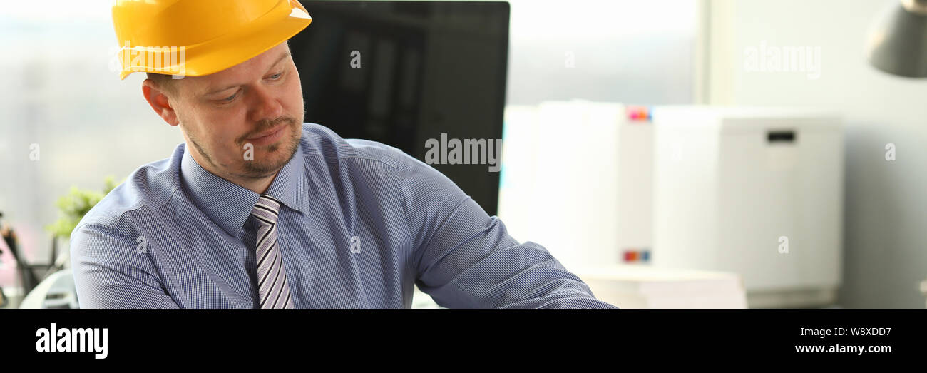 Busy Engineer Draft Architectural Building Project Stock Photo - Alamy