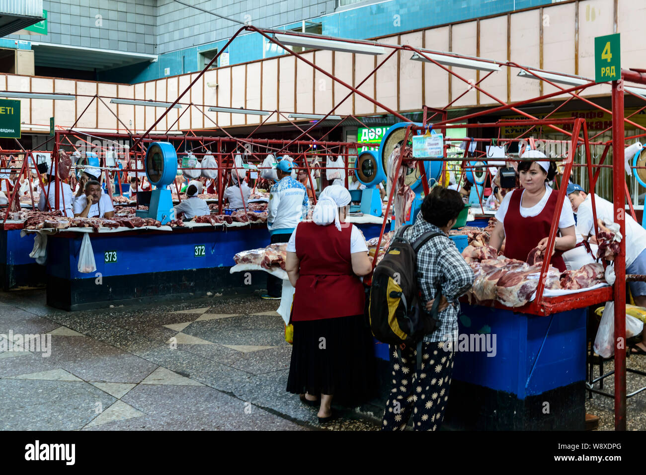 Covered market in Almaty, Kazakhstan Stock Photo - Alamy