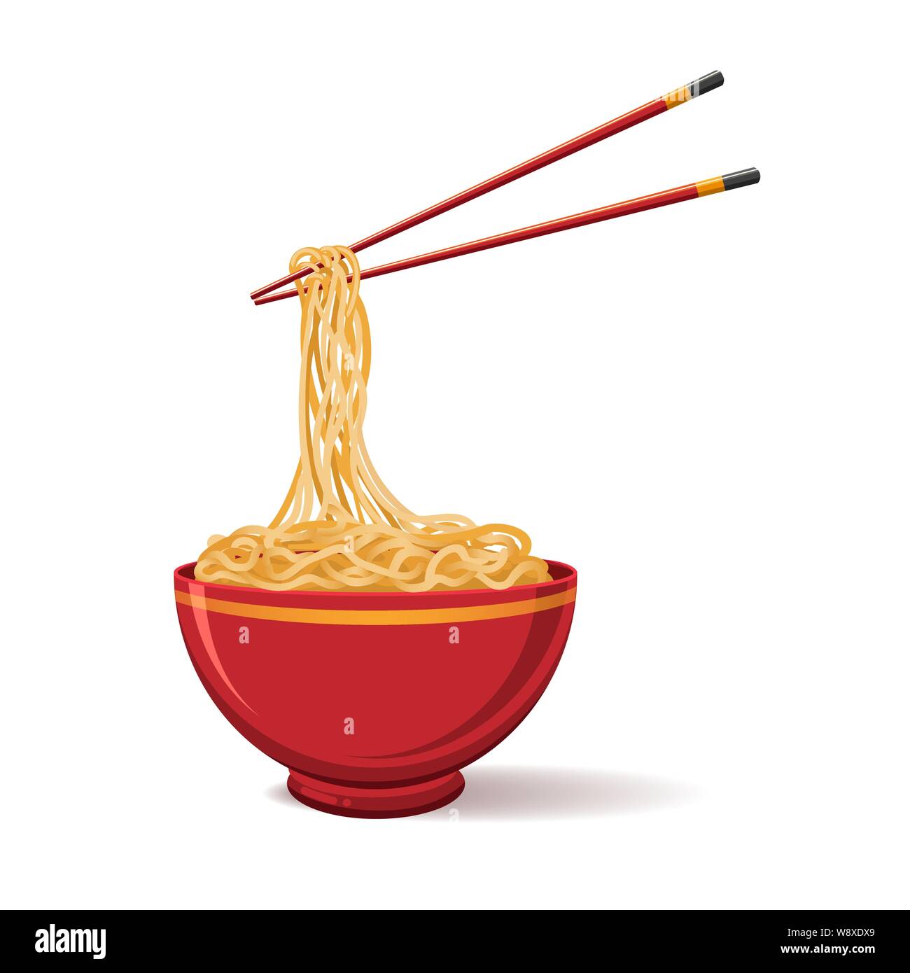 Cooked noodle Stock Vector Images - Alamy