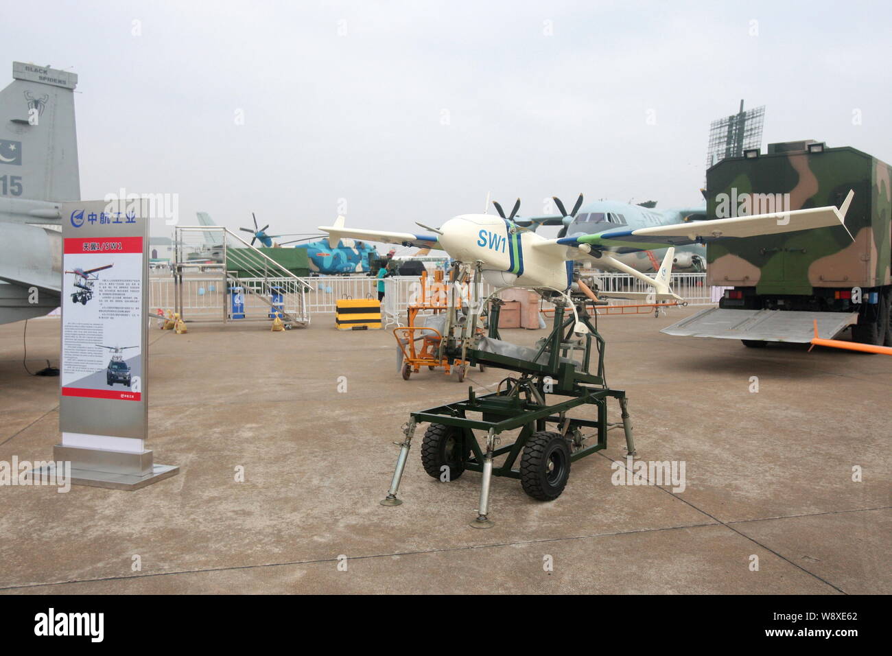 A SW1 UAV system of AVIC (Aviation Industry Corporation of China) is on ...