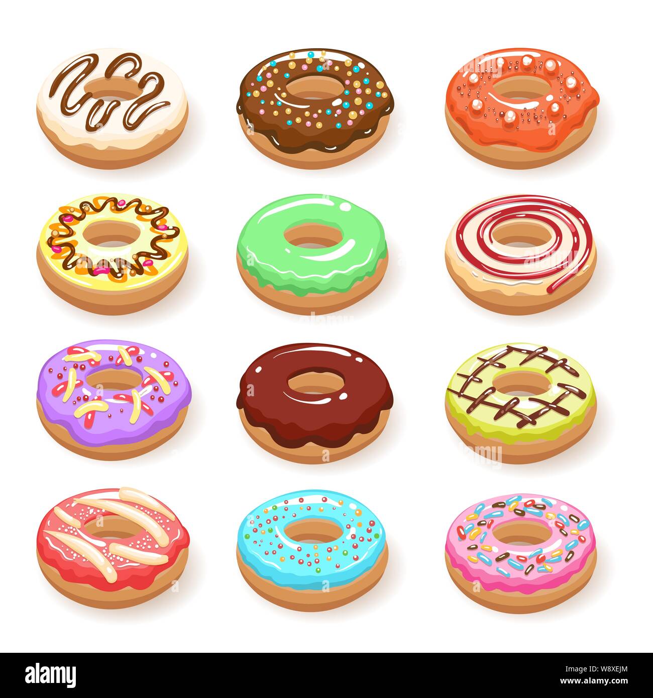 Glazed donut bite on Stock Vector Images - Alamy