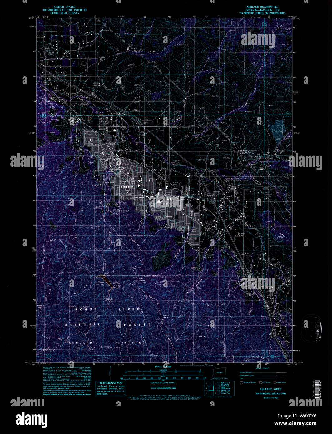 Map of ashland oregon hi-res stock photography and images - Alamy