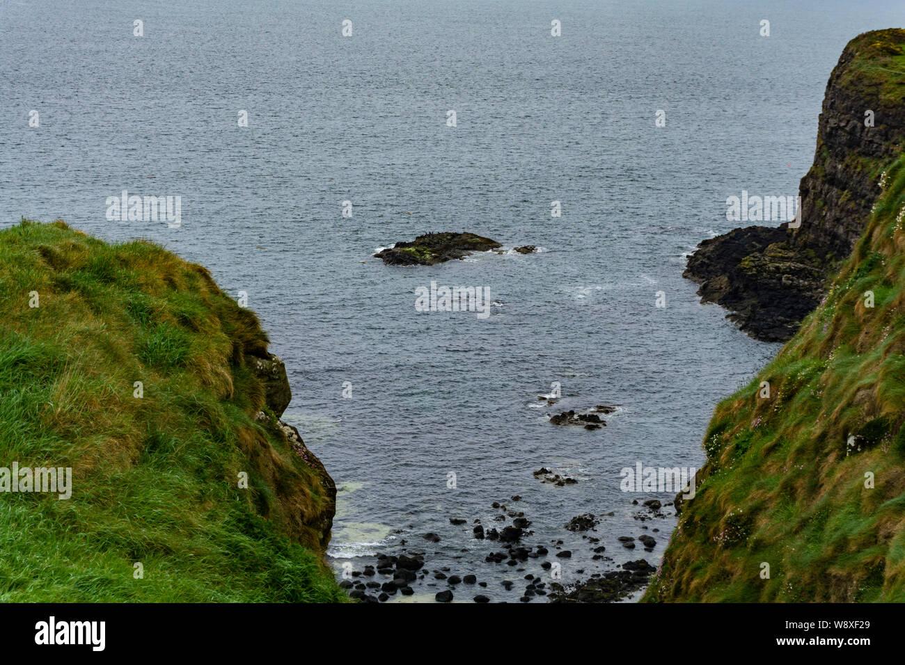 panorama of ocean cliffs in northern ireland Stock Photo - Alamy