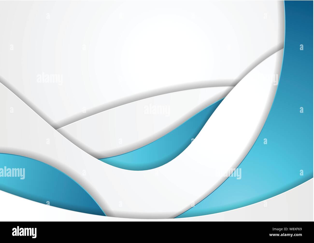 Blue and white abstract corporate waves background. Modern vector ...