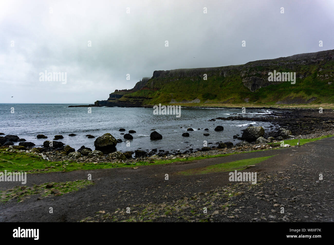 panorama of ocean cliffs in northern ireland Stock Photo - Alamy