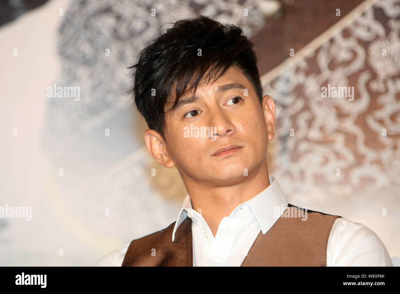 Taiwanese singer and actor Nicky Wu attends a press conference for his ...