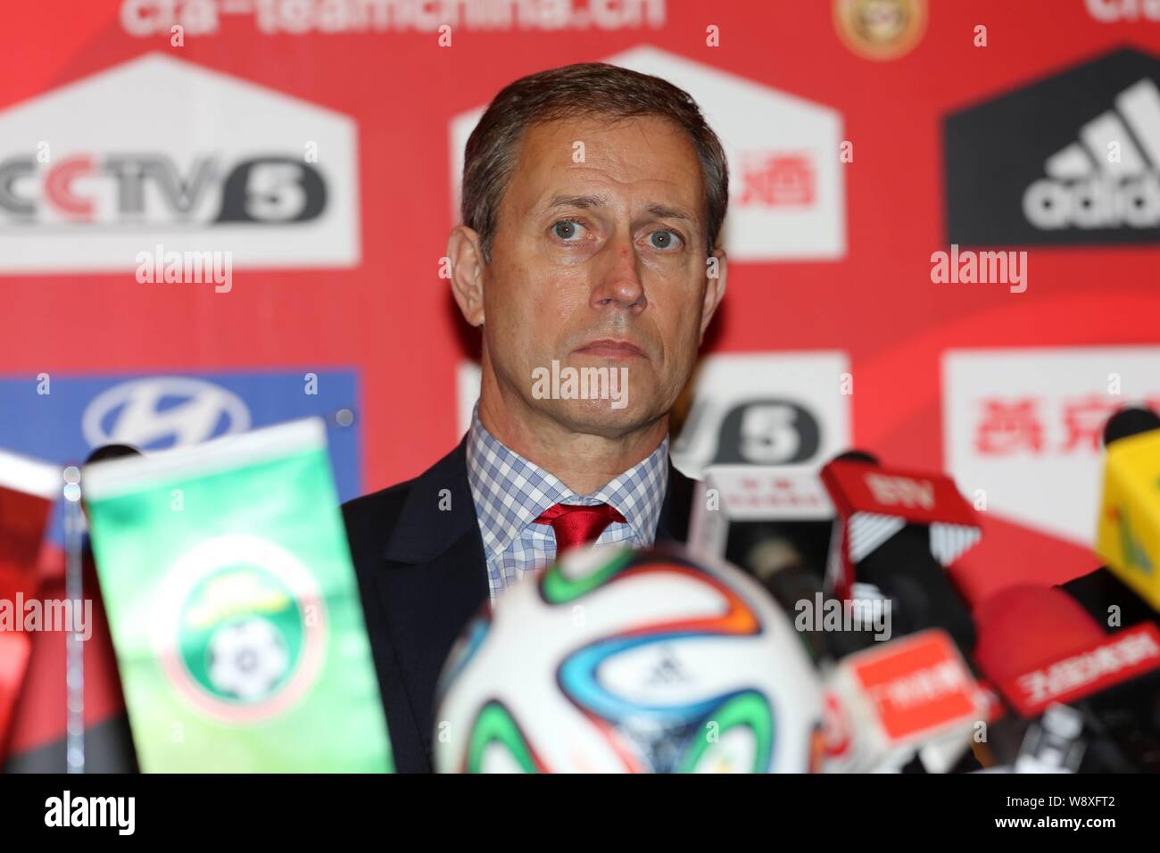 French football coach Alain Perrin, the newly-appointed head coach of ...