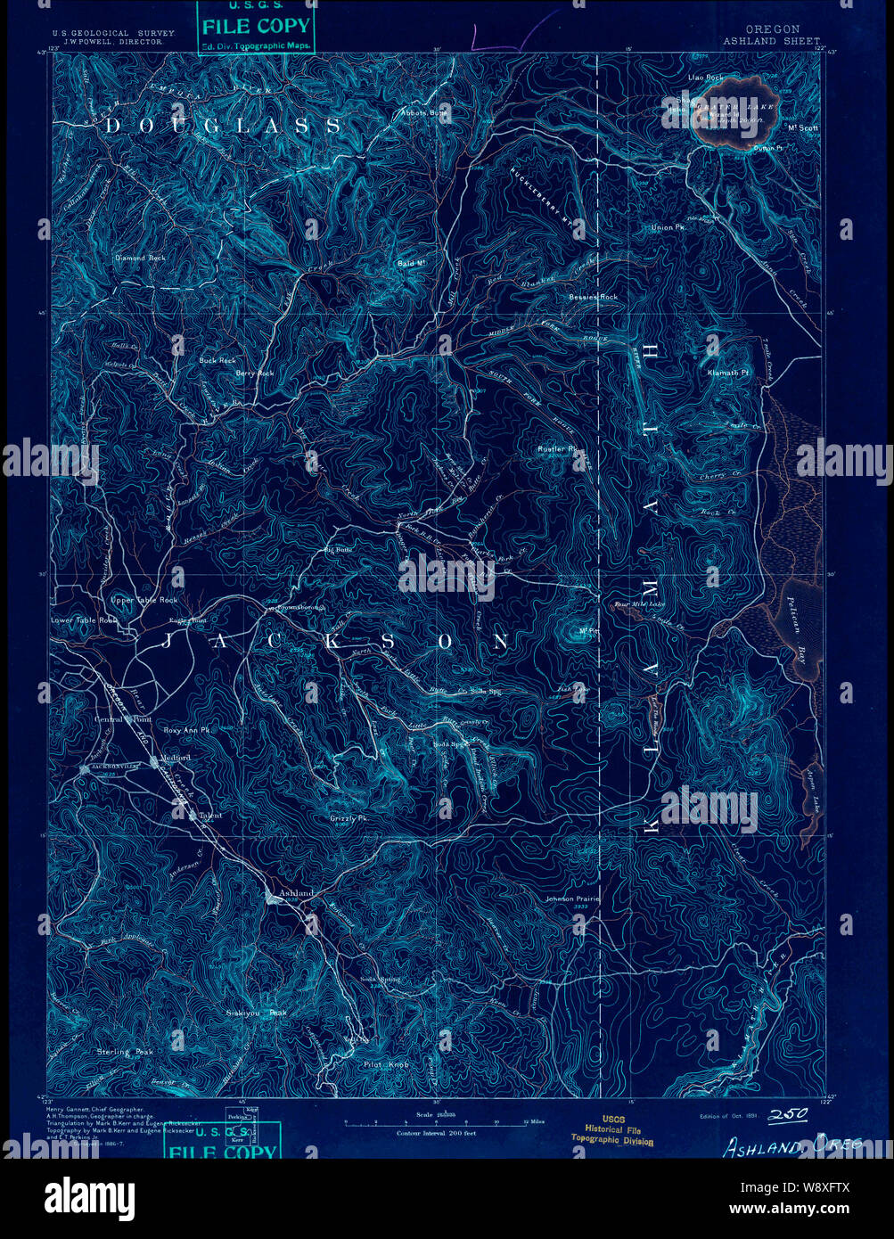 Map of ashland oregon hi-res stock photography and images - Alamy