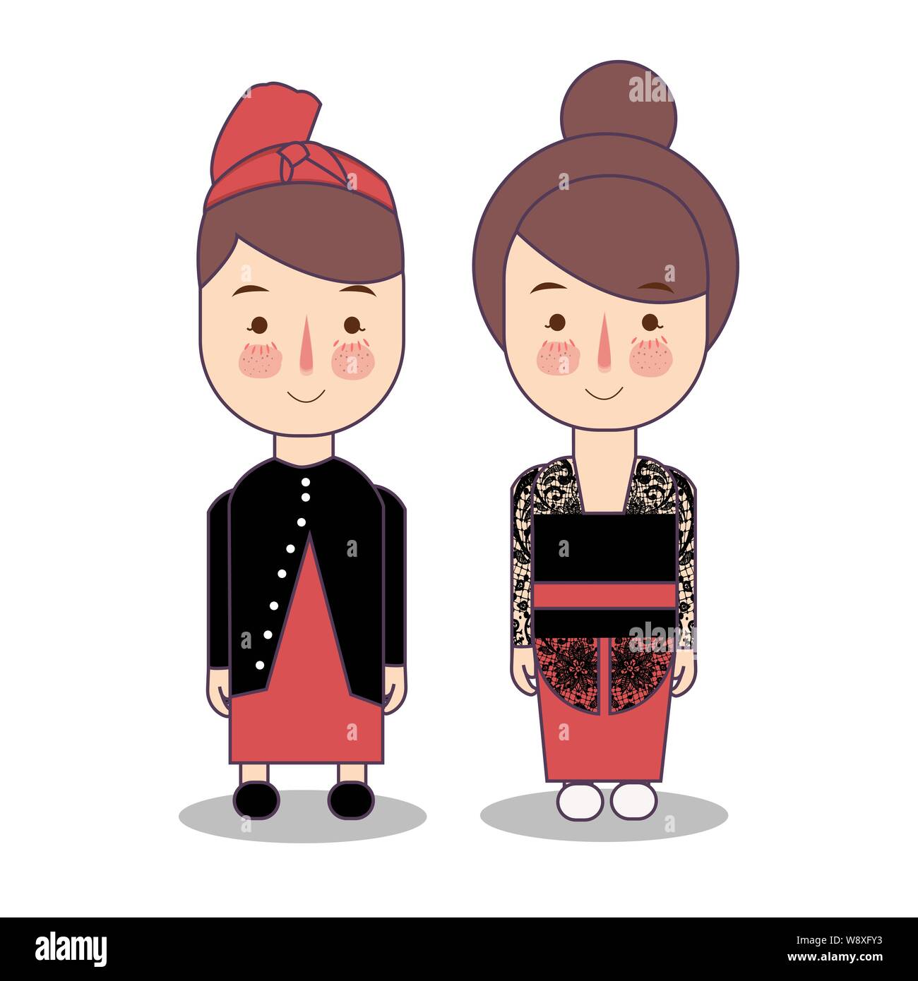 Local people in traditional Stock Vector Images - Alamy