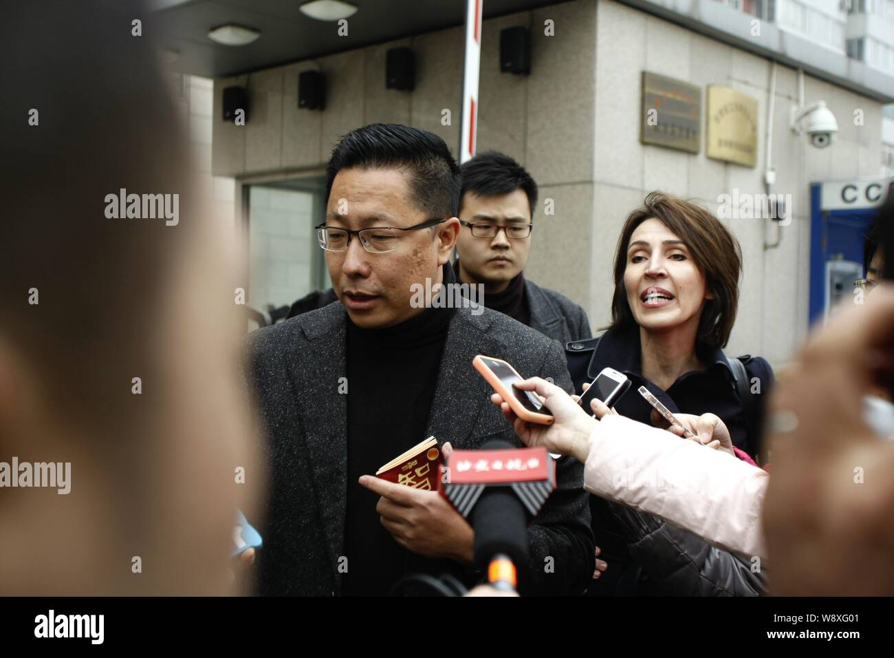 Li Yang, left, founder of Crazy English, and his ex-wife Kim Lee, right ...
