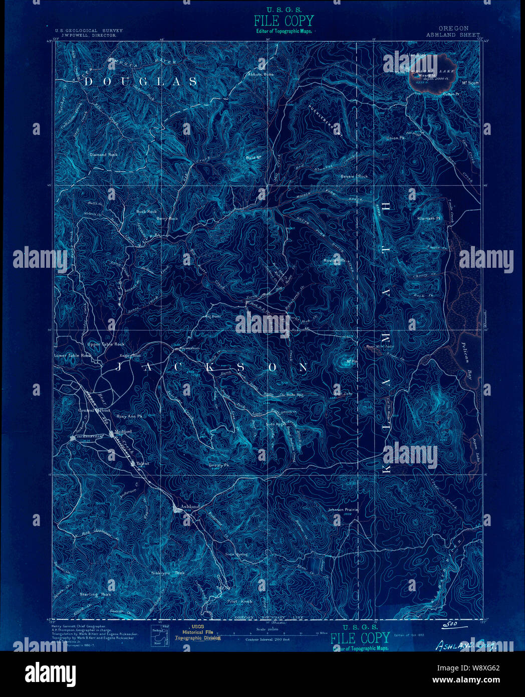 Map of ashland oregon hi-res stock photography and images - Alamy