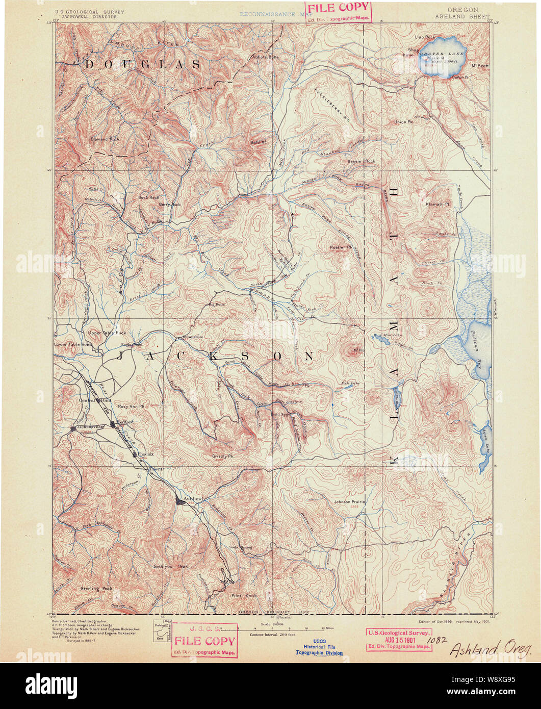 Map of ashland oregon hi-res stock photography and images - Alamy