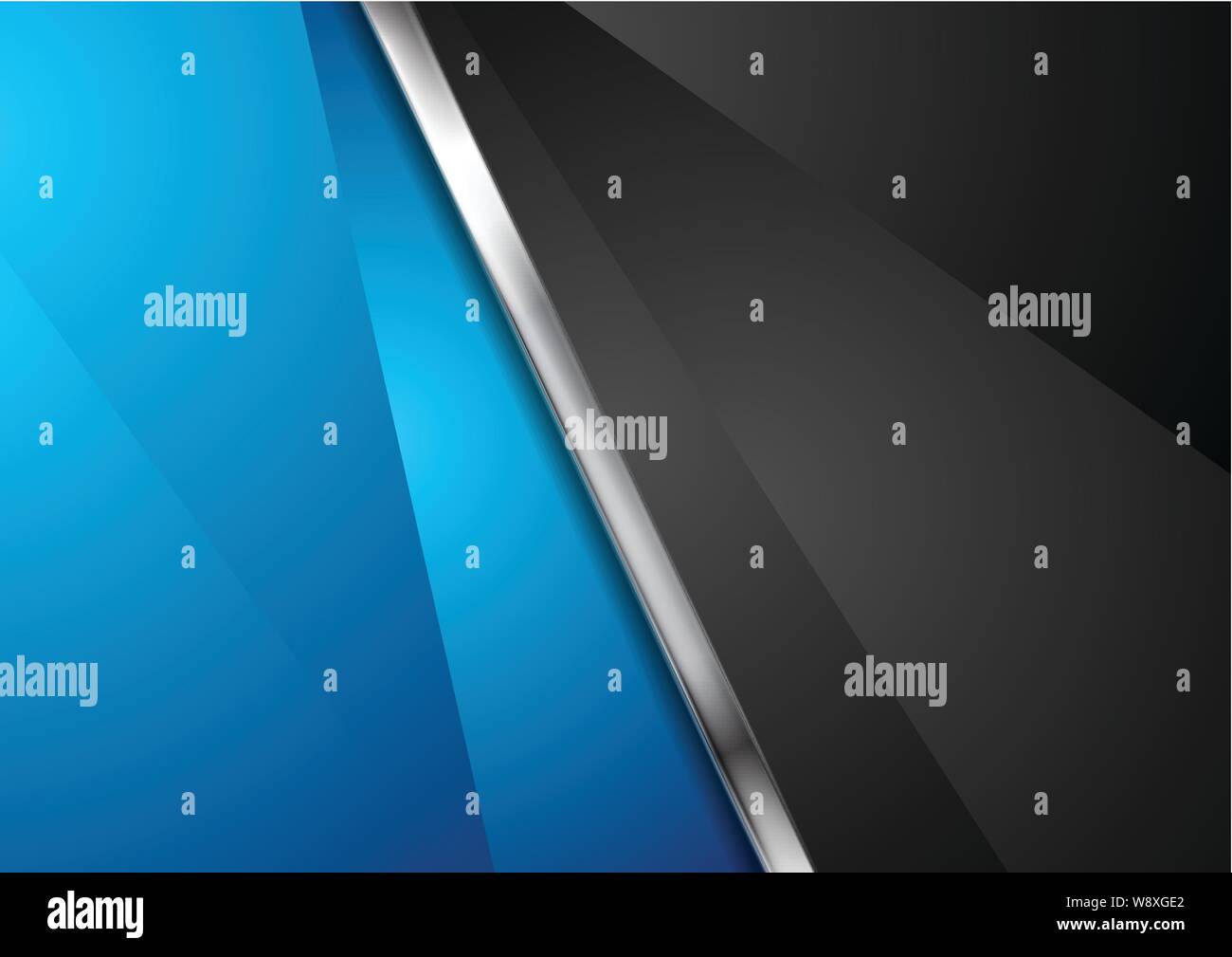 Contrast blue and black corporate background with metallic stripe ...