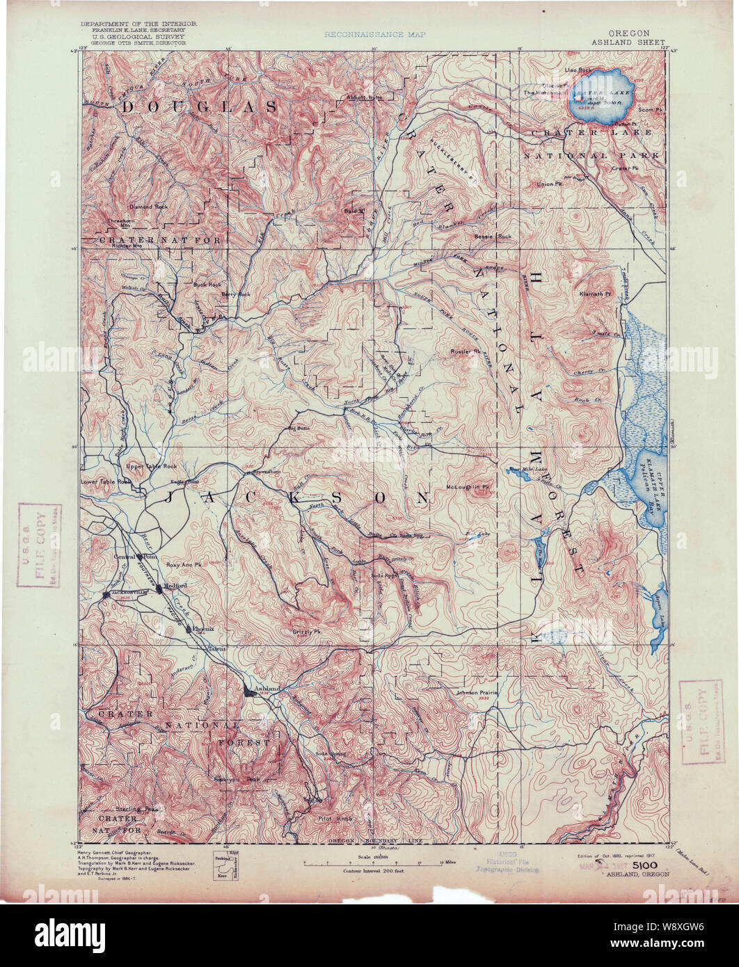Map of ashland oregon hi-res stock photography and images - Alamy