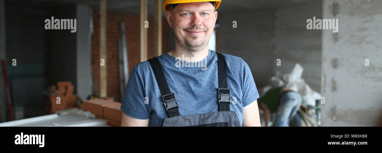 Portrait happy skilled worker hi-res stock photography and images - Alamy