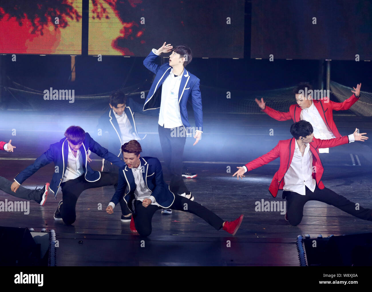 South Korean-Chinese K-pop boy group EXO performs at the concert of ...