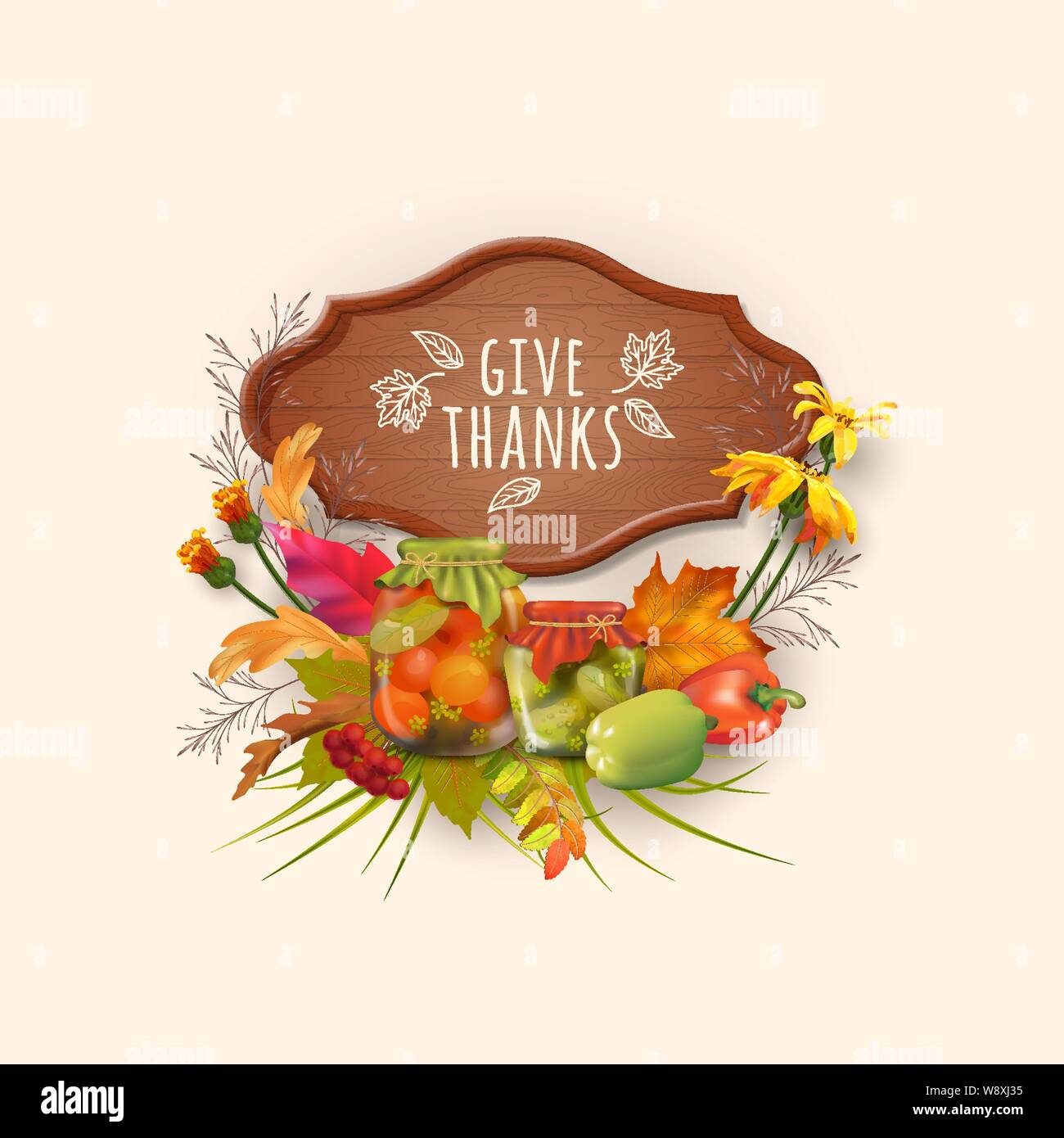 Happy Thanksgiving Card Stock Vector Image & Art - Alamy