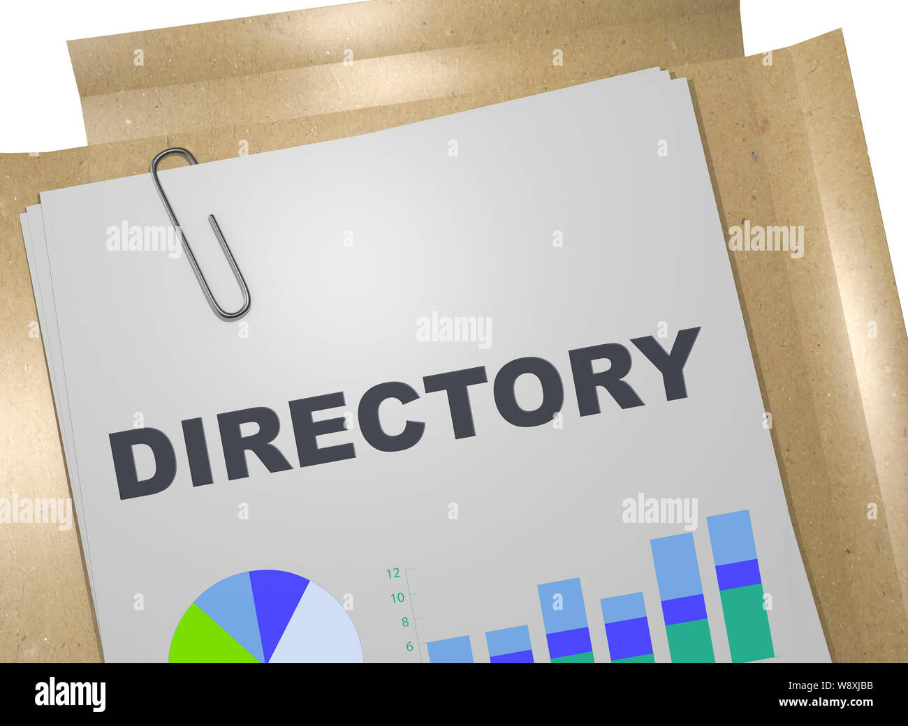 3D illustration of DIRECTORY title on business document Stock Photo - Alamy