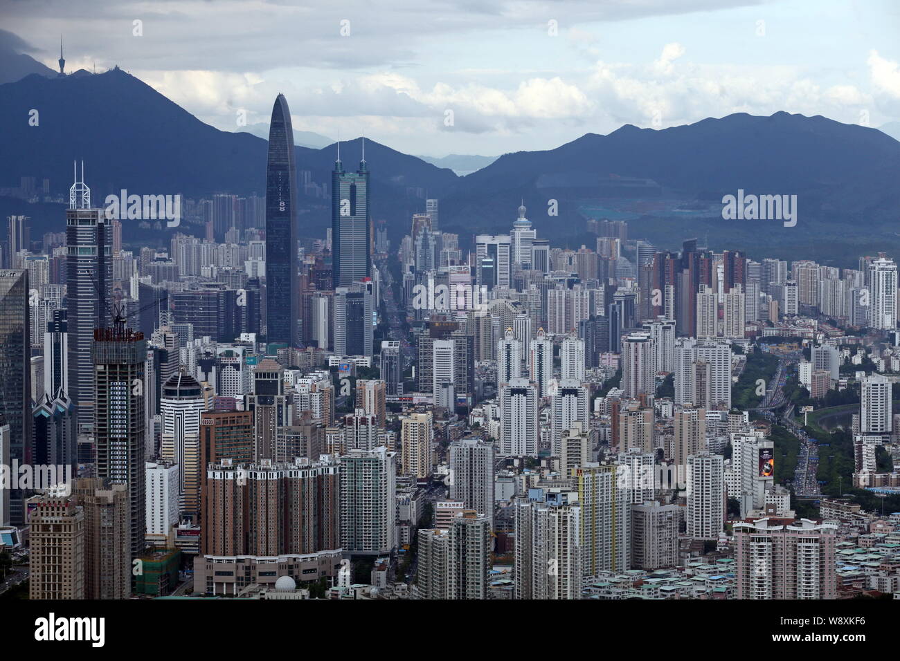 This picture taken from high in the Ping An International Finance ...