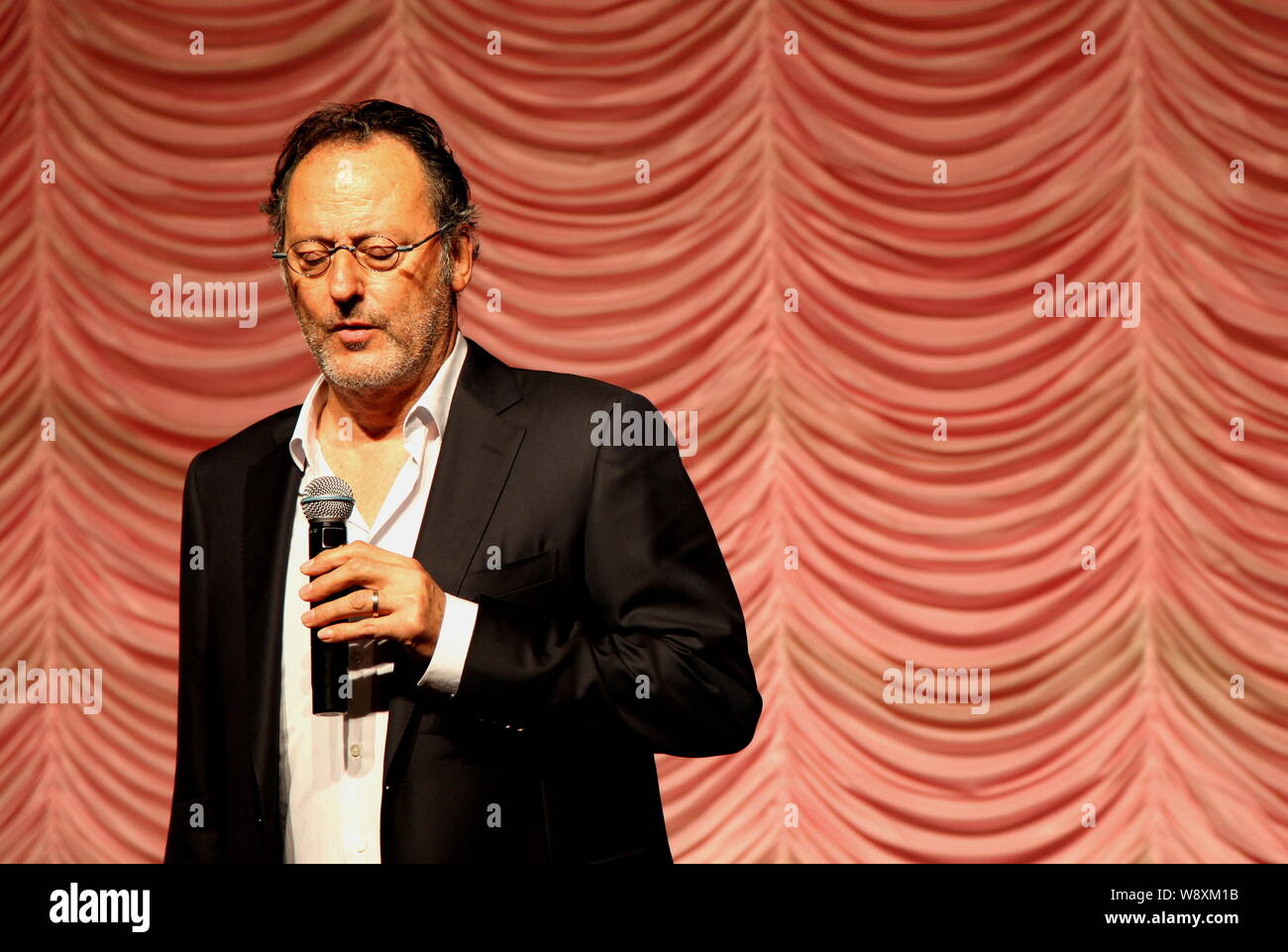 French actor Jean Reno speaks at a press conference for his new movie ...