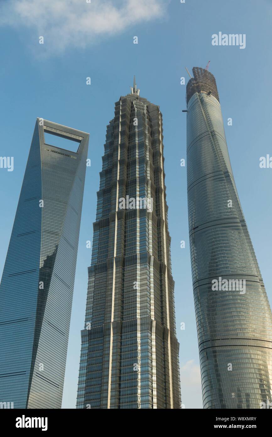 (from left) View of the Shanghai World Financial Center(SWFC), the Jin ...