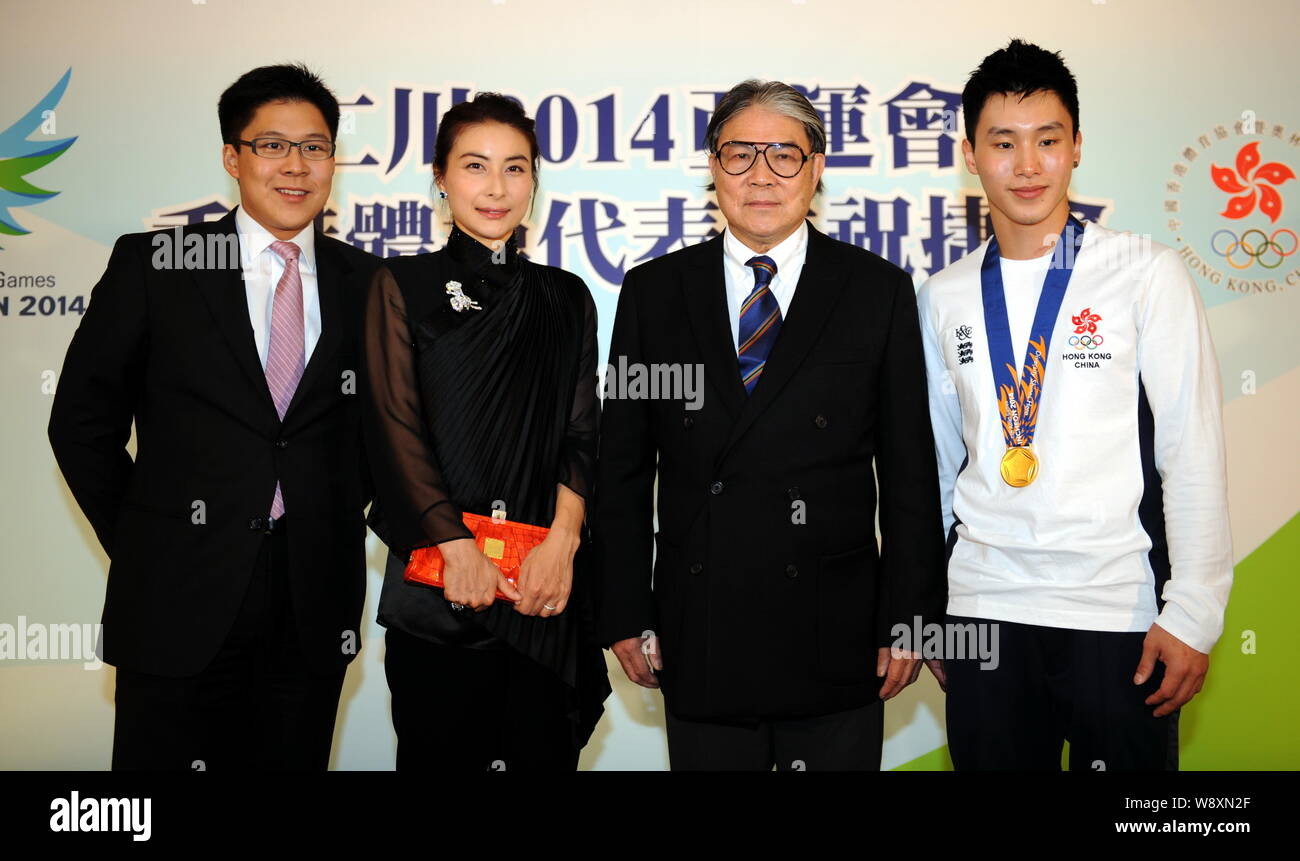 (From left) Kenneth Fok Kai-kong, eldest son of Timothy Fok Tsun-Ting ...