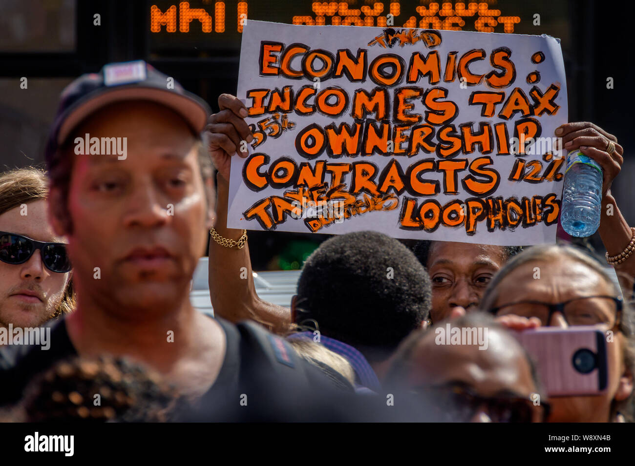 New York, USA. 11th Aug, 2019. New York residents, activists, community ...
