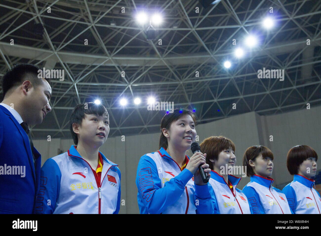 American table tennis player Ariel Hsing of Jinhua Bank team, third ...