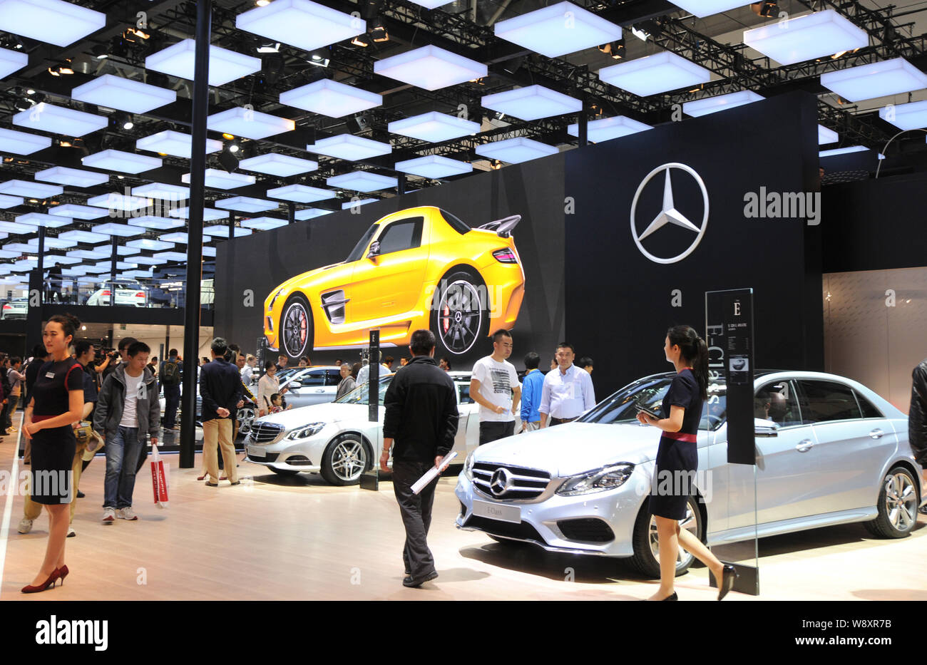 --FILE--People visit the stand of Mercedes-Benz during the 13th Beijing ...