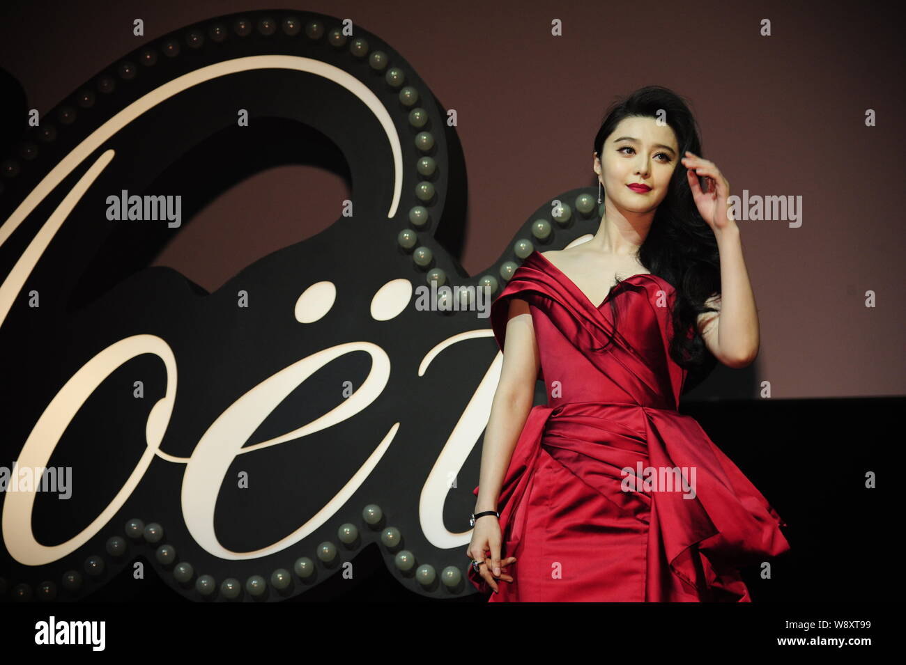 Chinese actress Fan Bingbing poses during the Moet Magic Flute Ball in ...