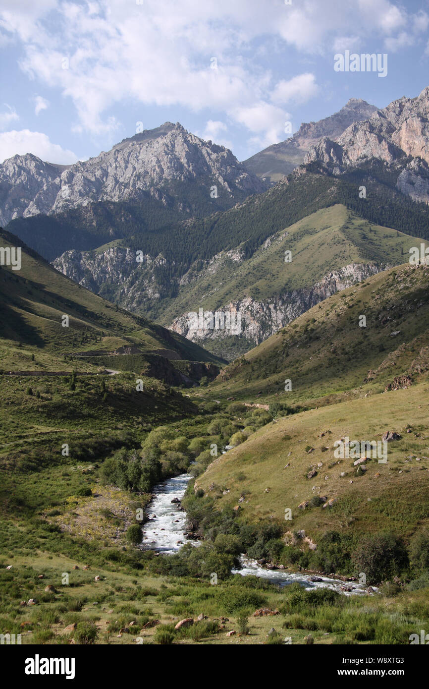 Mountains of Kyrgyzstan. landscape. Summer Stock Photo - Alamy