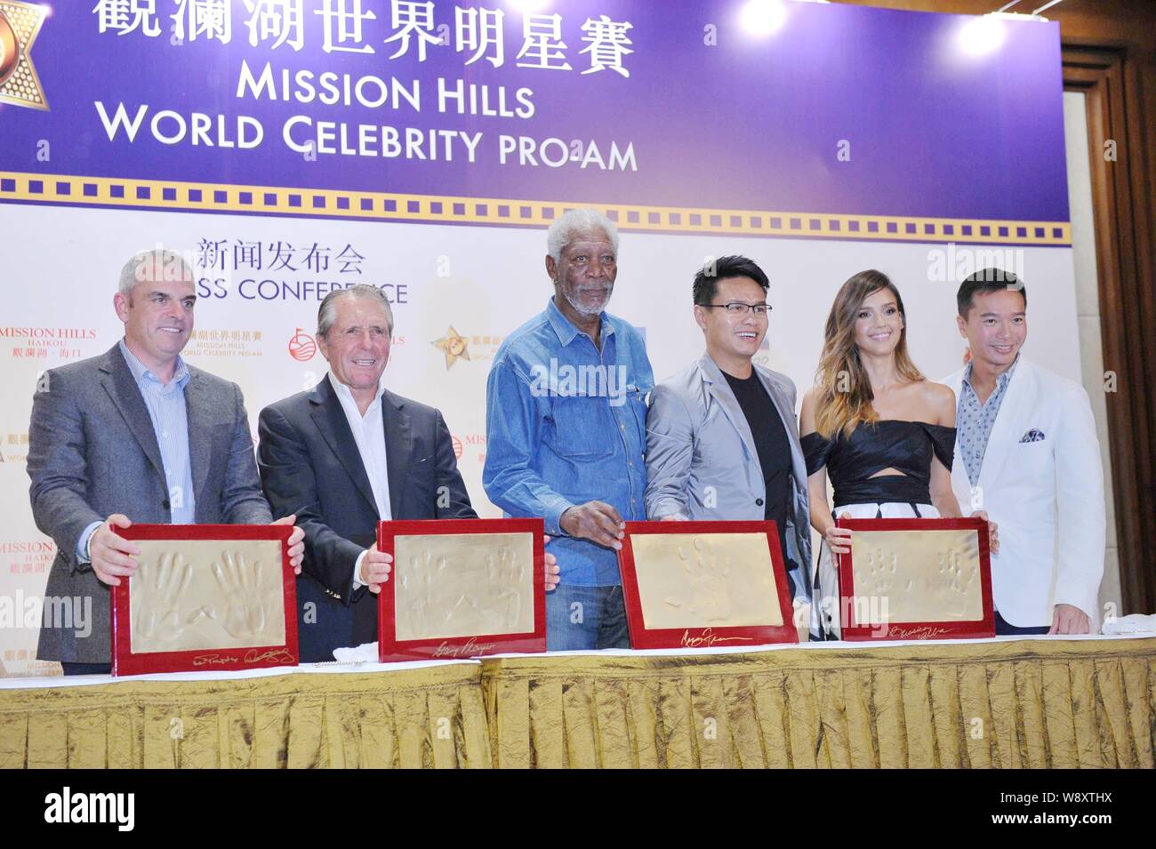 (From second left to right) South African golf legend Gary Player ...