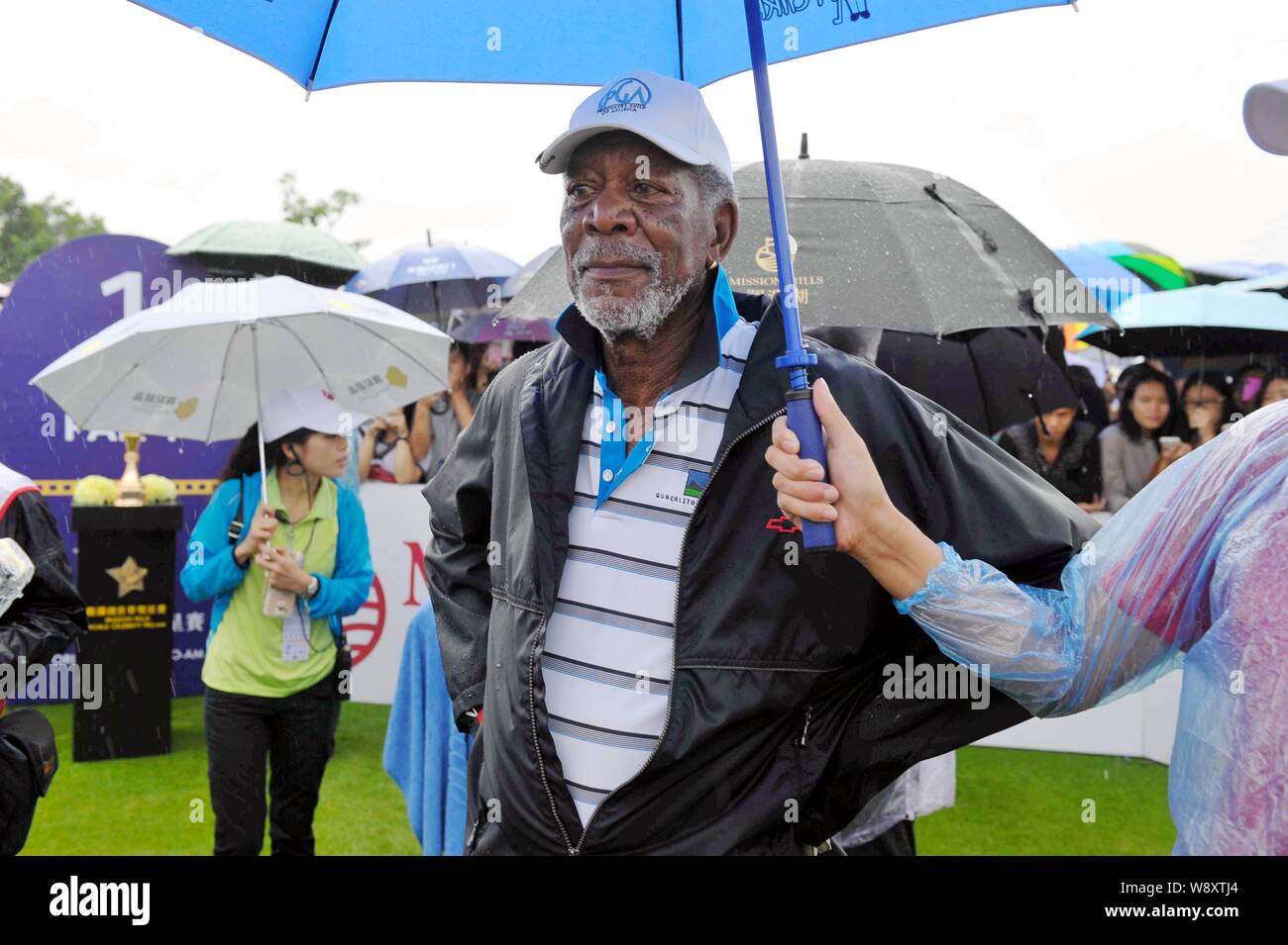 American actor Morgan Freeman looks during the 2014 Mission Hills World ...