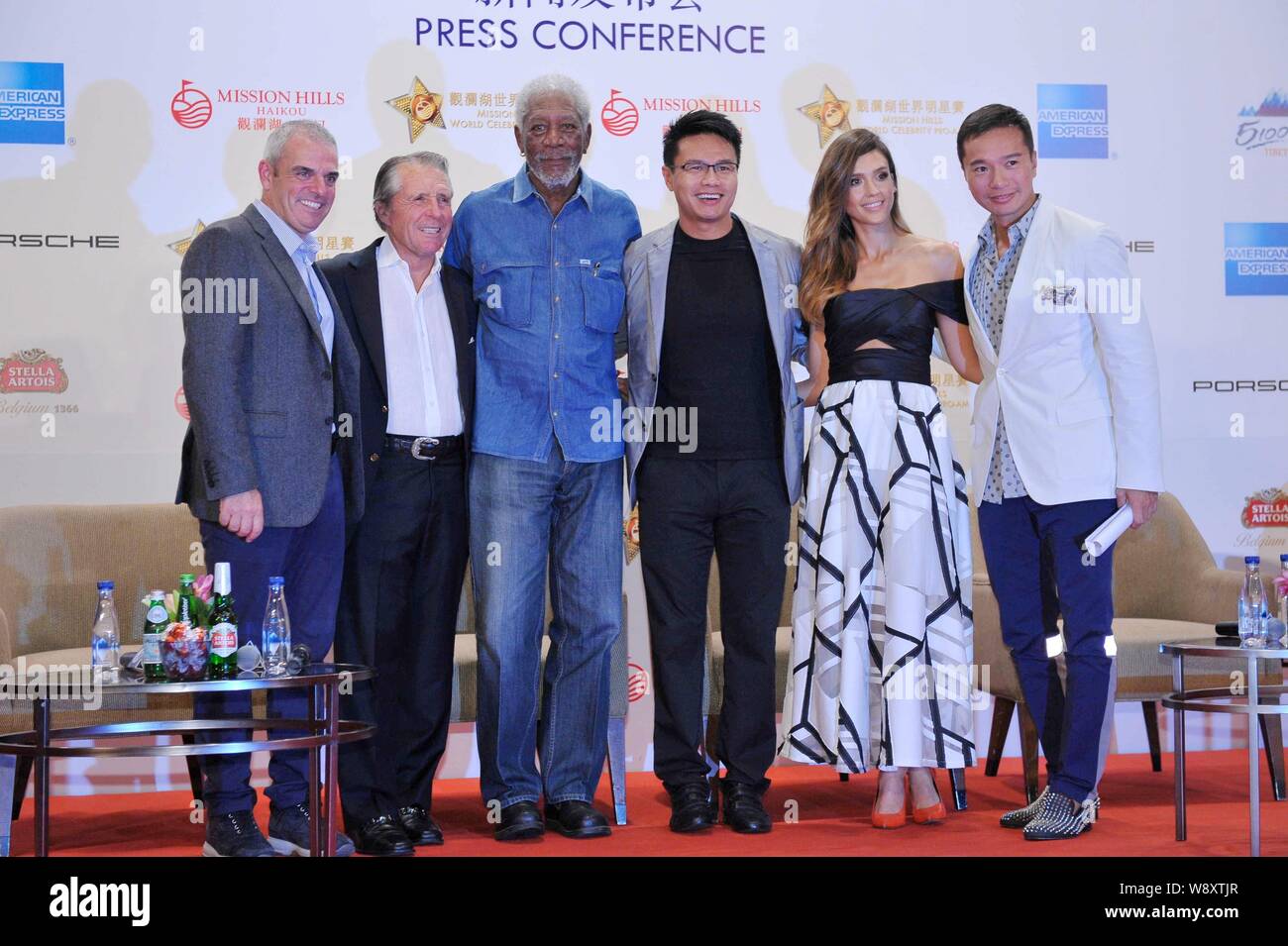 (From second left to right) South African golf legend Gary Player ...