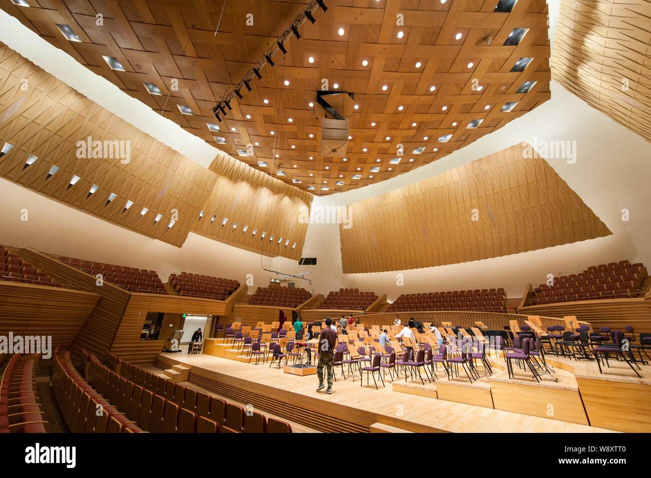 Interior view of a concert hall of the Shanghai Symphony Orchestra Hall ...