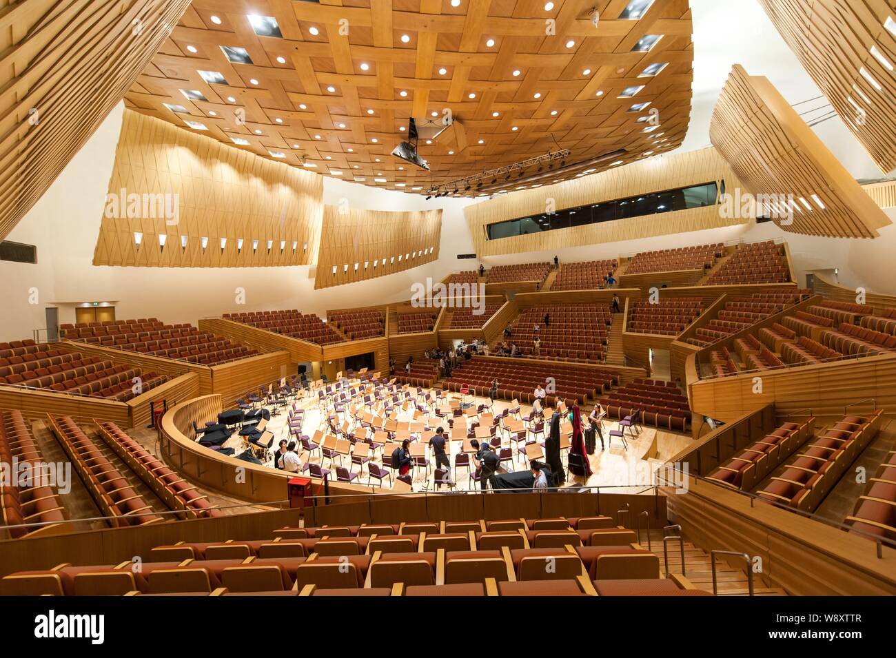 Interior view of a concert hall of the Shanghai Symphony Orchestra Hall ...