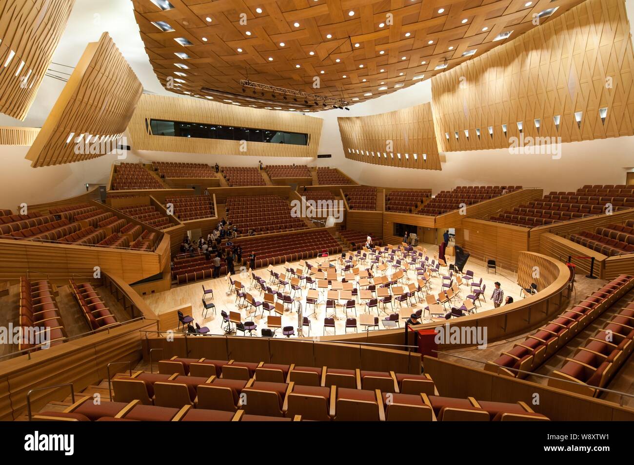 Interior view of a concert hall of the Shanghai Symphony Orchestra Hall ...